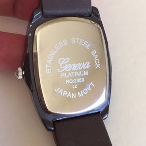 Geneva Platinum | Accessories | Raised Beveled Face Watch | Poshmark